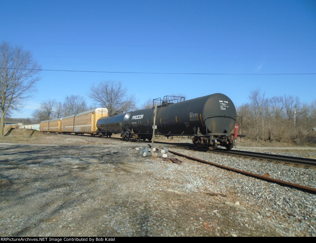 West bound NS last cars crossing Old SR55